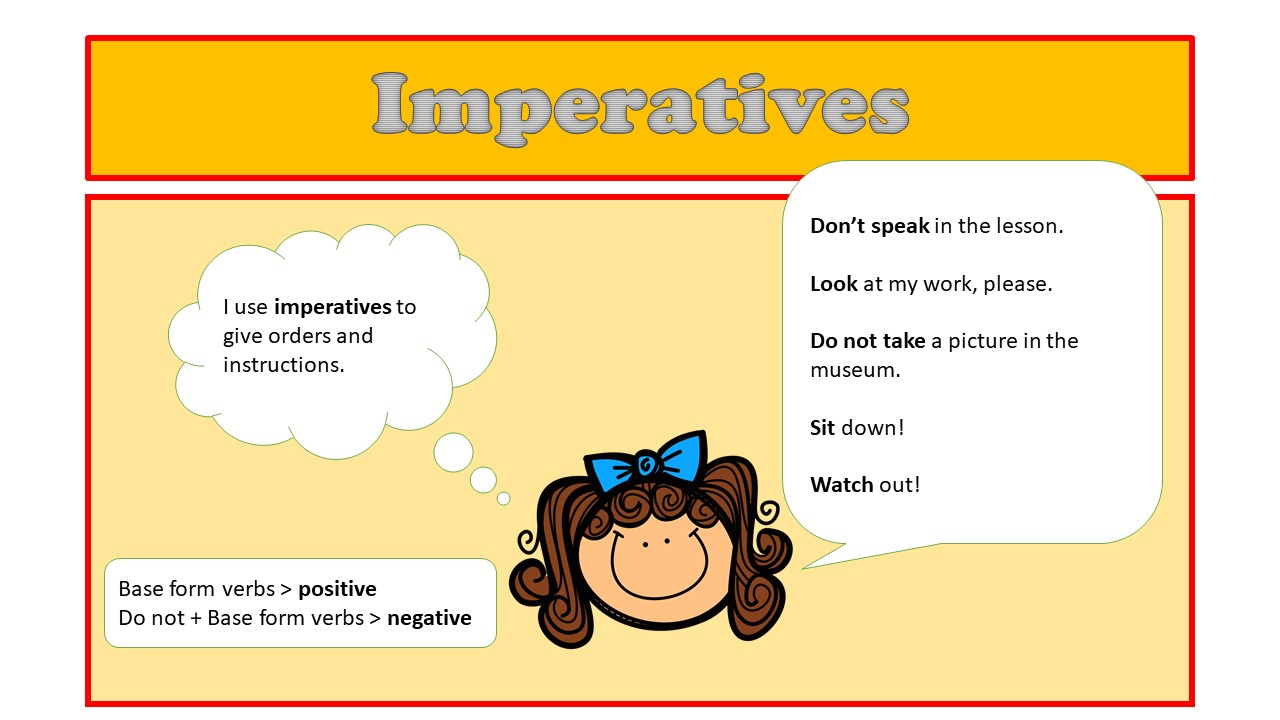 Imperatives Grammar Lesson | photocopiables