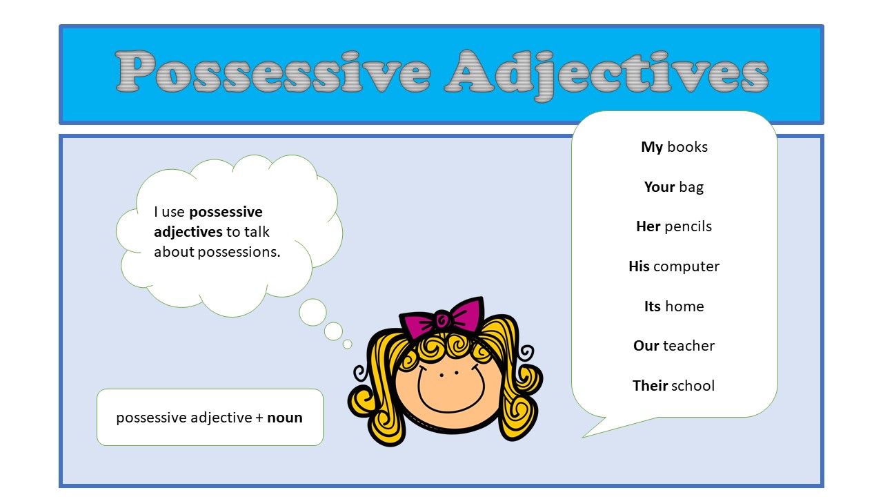 Possessive Adjectives Grammar Lesson | photocopiables