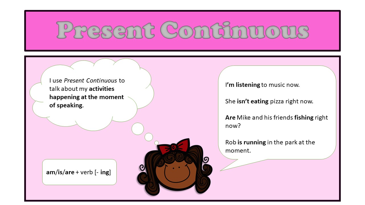 Present Continuous Grammar Lesson | photocopiables